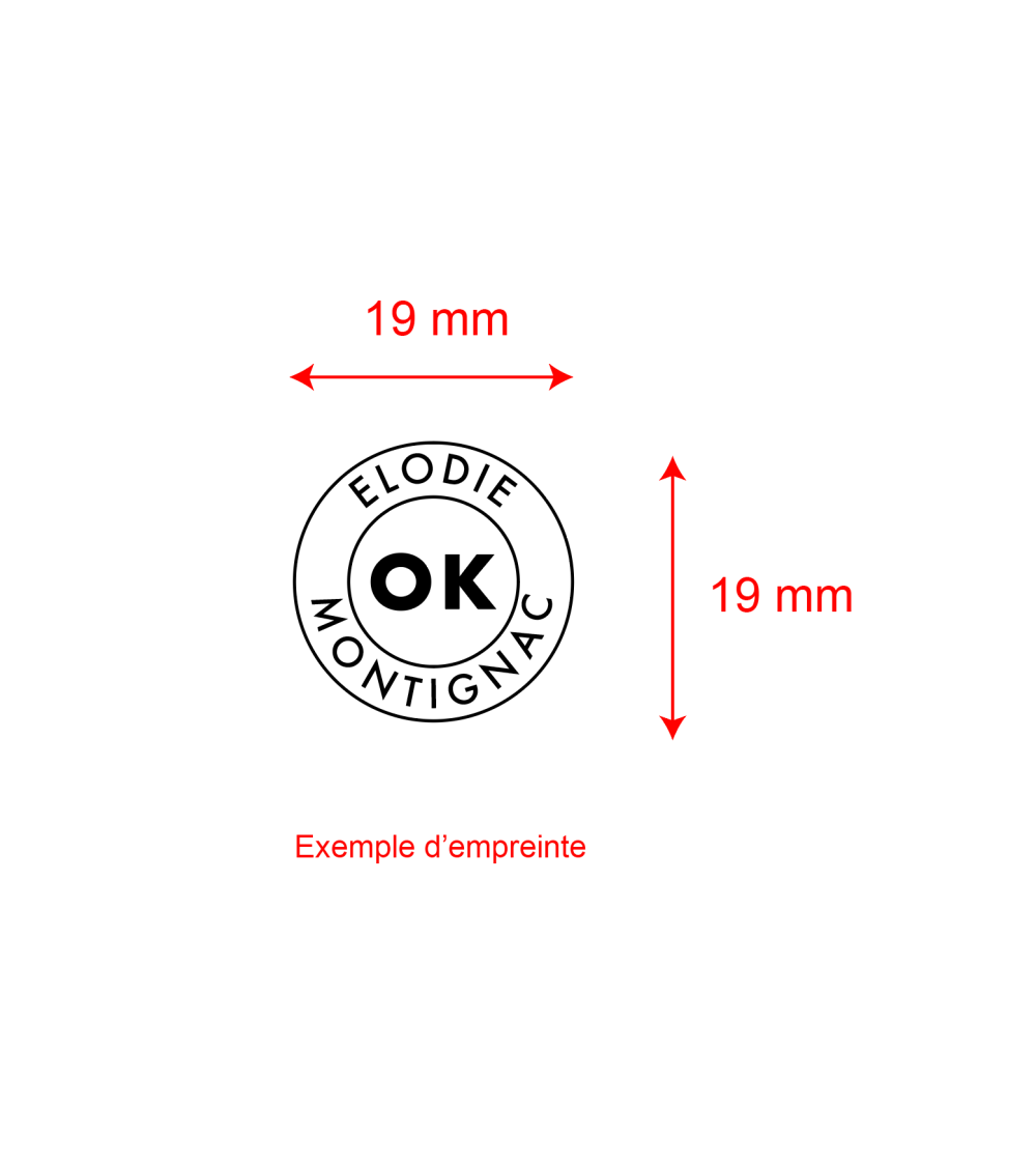 Tampon Rond Trodat Printy 46019, Diamètre 19 mm - Tamponnemoi