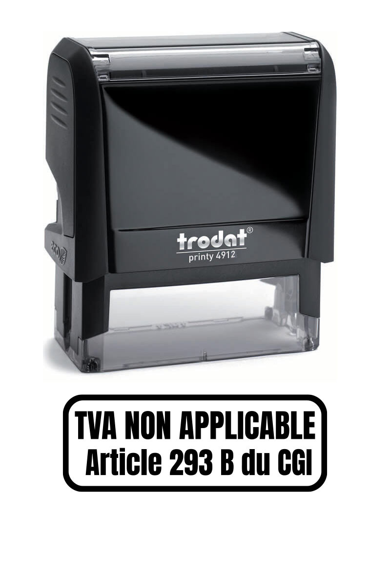 Tampon Formule TVA NON APPLICABLE Trodat