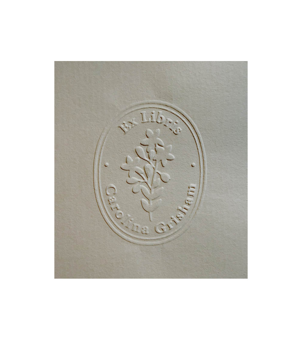 Timbre à sec Ex-libris modèle "Bouquet"